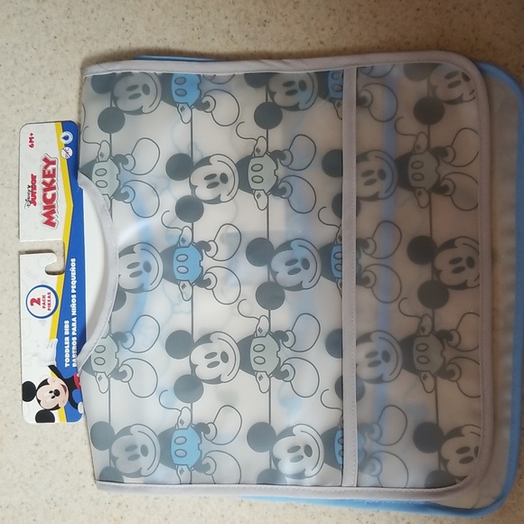 Disney | Accessories | Disney Mickey Translucent Peva Bibs 2 Pack ...